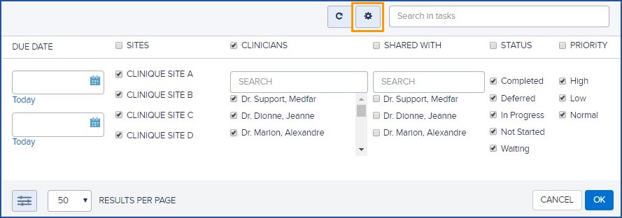 Configuring the Communications Tab