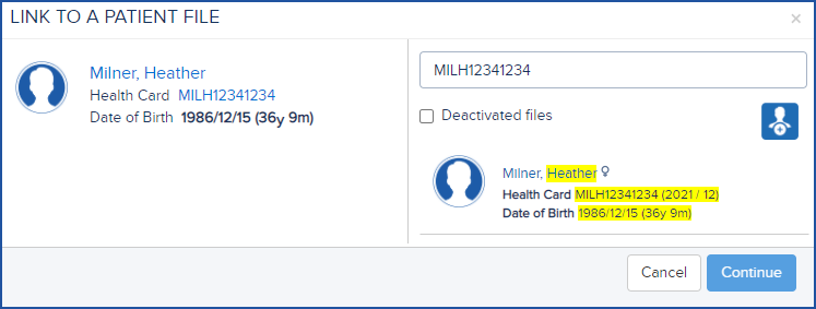 Importing a Patient File From an External Communication