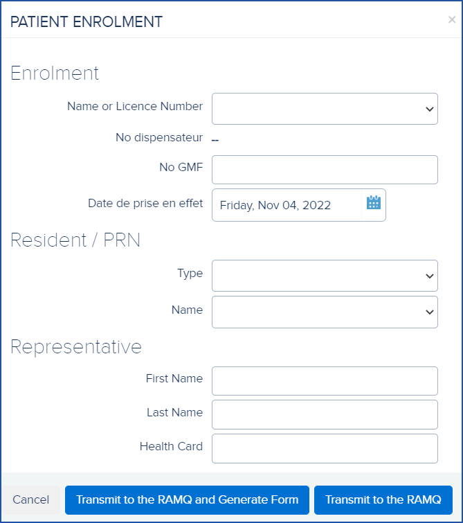 Enrolling a Patient with the RAMQ From MYLE