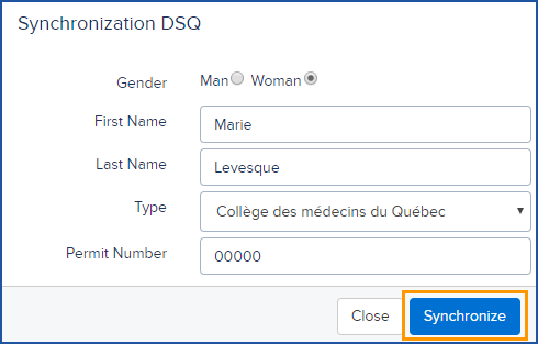Synchronizing a Medical DSQ Key