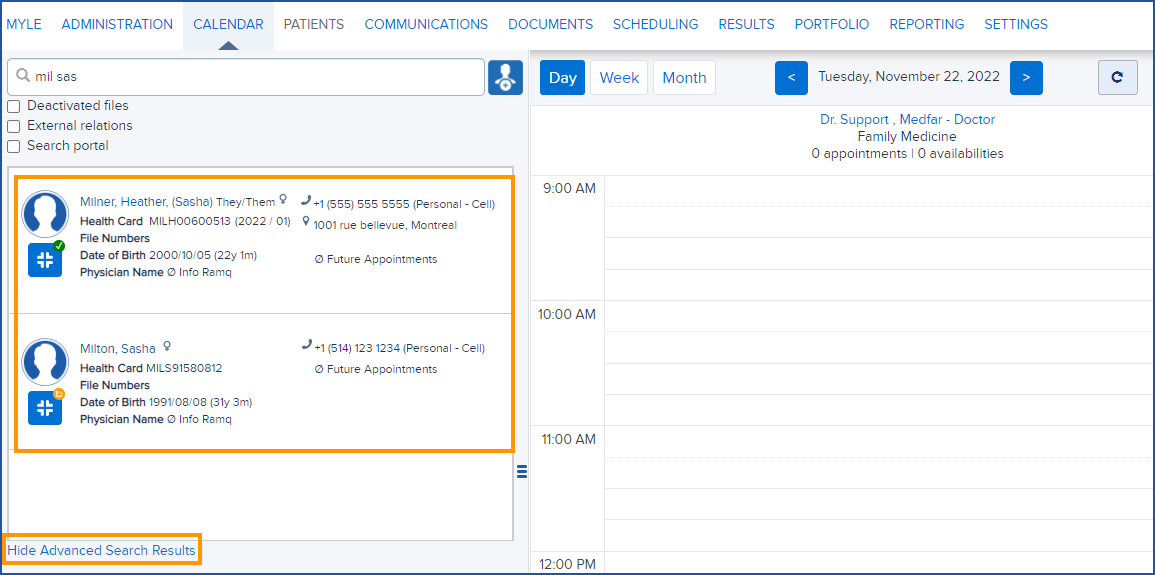 Finding a Patient File