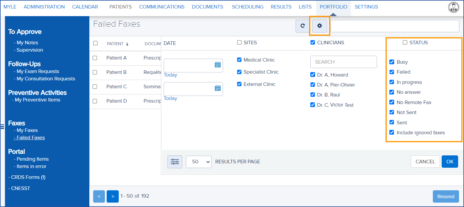 How the Automatic Resend of Failed Faxes Works in MYLE