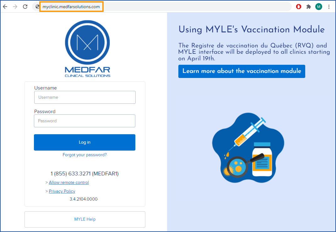Logging into MYLE for the First Time
