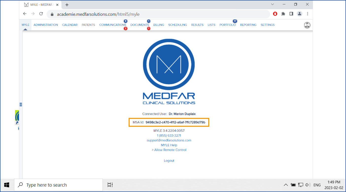 Installing the MSA Program on a Workstation to Access the DSQ